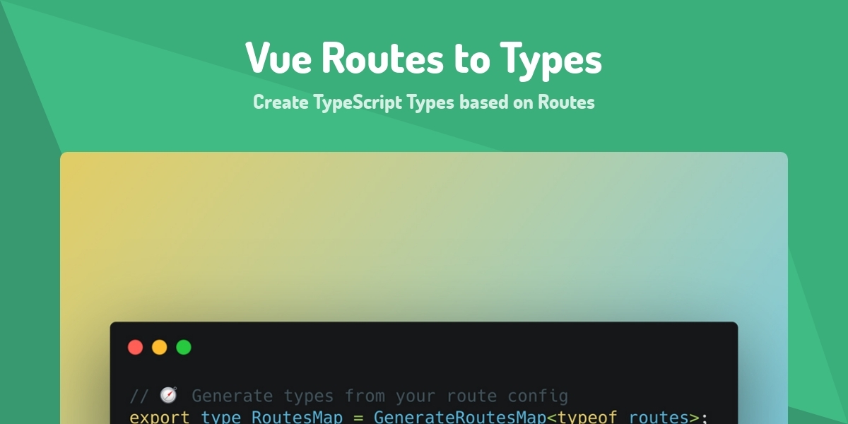 Vue Routes To Types Create Typescript Types Based On Routes Made With Vuejs